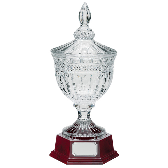 Crystal Bowl with Lid & Base - 44cm - Trophies Online Ireland | Online ...