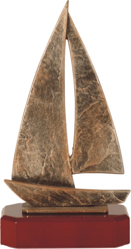 Modern Sailing Boat Trophy on Base - 25.5cm - Trophies Online Ireland ...