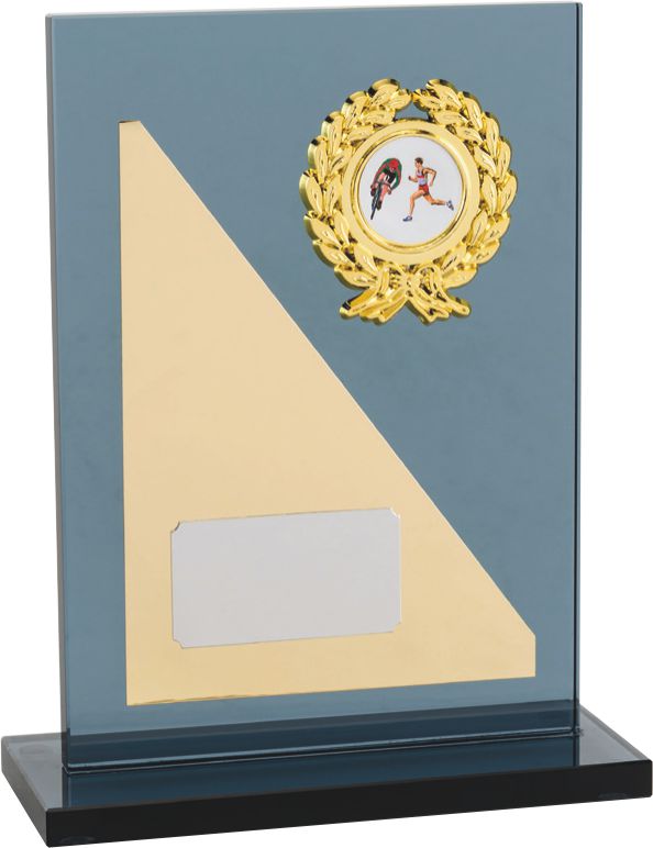 Rectangular Dark Glass Trophy with Base - 3 Sizes - Trophies Online ...